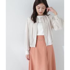 ノーカラーギャザーブルゾン | ナチュラルビューティーベーシック(NATURAL BEAUTY BASIC) | マルイウェブチャネル