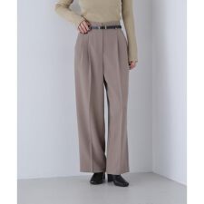 フェイクレザーベルテッドワイドパンツ | ナチュラルビューティーベーシック(NATURAL BEAUTY BASIC) | マルイウェブチャネル