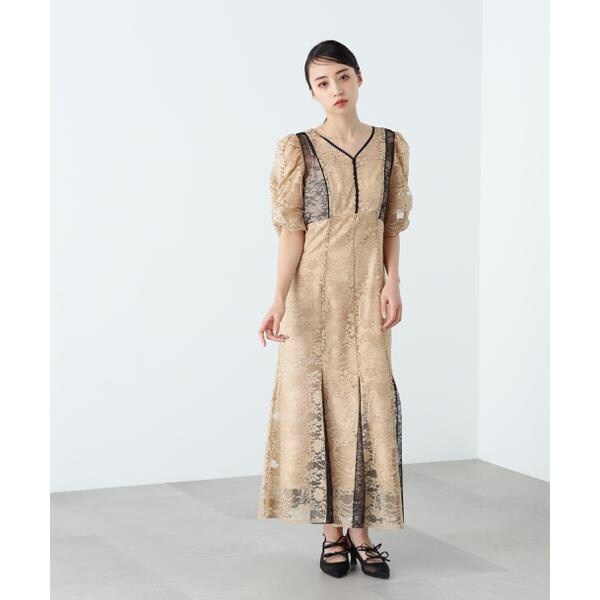 ラメコードレースバイカラードレス | ジル バイ ジル スチュアート