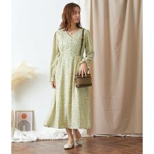 Vネックプリントワンピース | チル(Chille) | 0566200048 | ファッション通販 マルイウェブチャネル