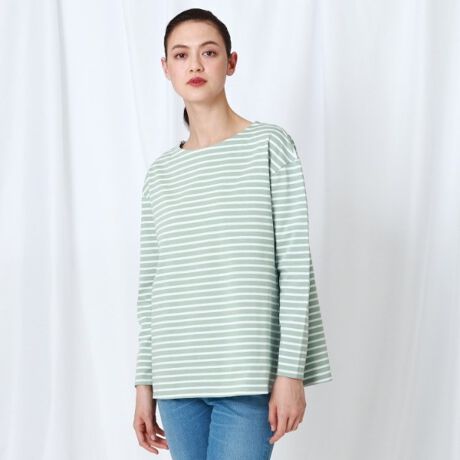 【WEB限定】ボーダー柄ジャージプルオーバー | インディヴィ(INDIVI) | 12712017 | ファッション通販 マルイウェブチャネル