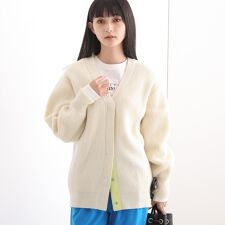 【日本製洗える】配色デザインニットカーディガン | インディヴィ(INDIVI) | マルイウェブチャネル