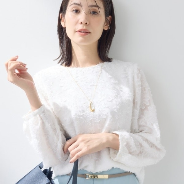 華やか／大人シアー／セレモニー】カットフリンジブラウス