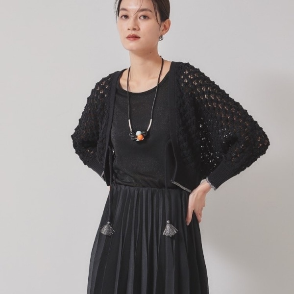 裾シフォン／パフスリーブ】ペプラムブルゾン | スーナウーナ(SunaUna