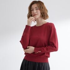 ONOFF毎日使える！袖口ボタンドロップショルダーニット | グローブ(grove) | マルイウェブチャネル