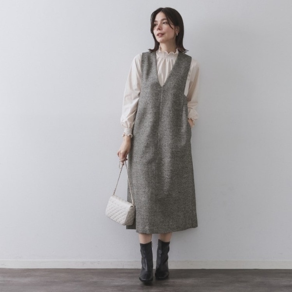 オペークドットクリップ（OPAQUE．CLIP）/≪通勤・セレモニー対応≫ジョーゼットプリーツワンピース【洗濯機OK】 通勤・セレモニー対応》ジョーゼットプリーツワンピース【洗える