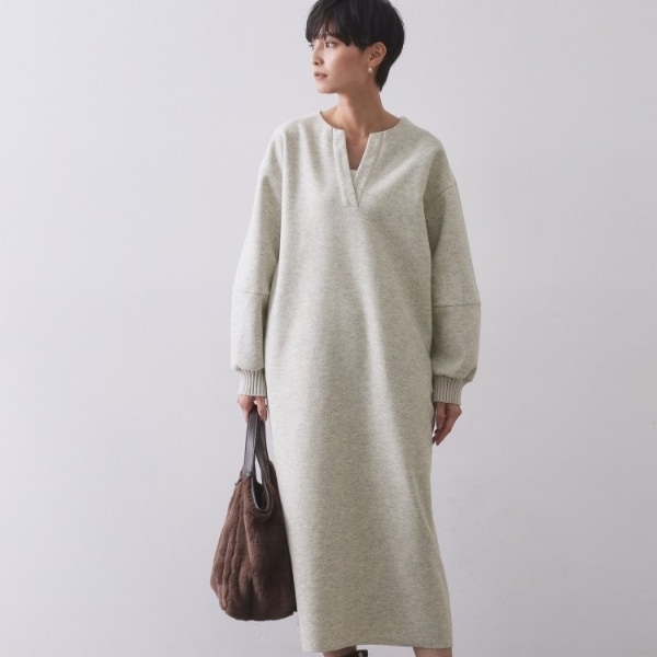 通勤・セレモニー対応》ジョーゼットプリーツワンピース【洗える