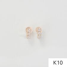 【K10】ストーンバーイヤリング ゴールド | フィービィー(Phoebe) | マルイウェブチャネル