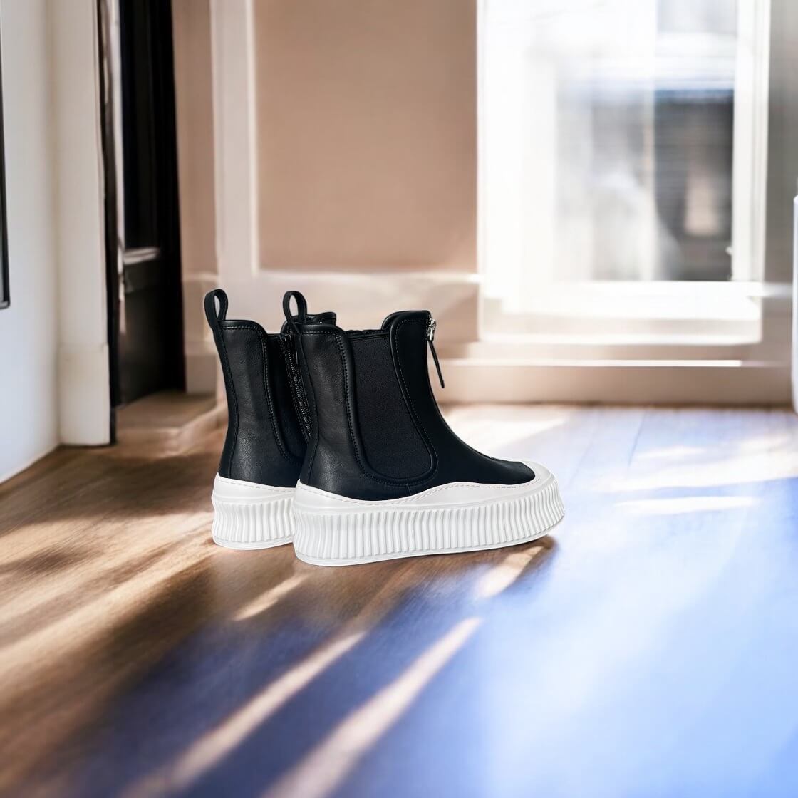 25秋冬新作】【134400】【厚底ラギッドソール】フロントジップ