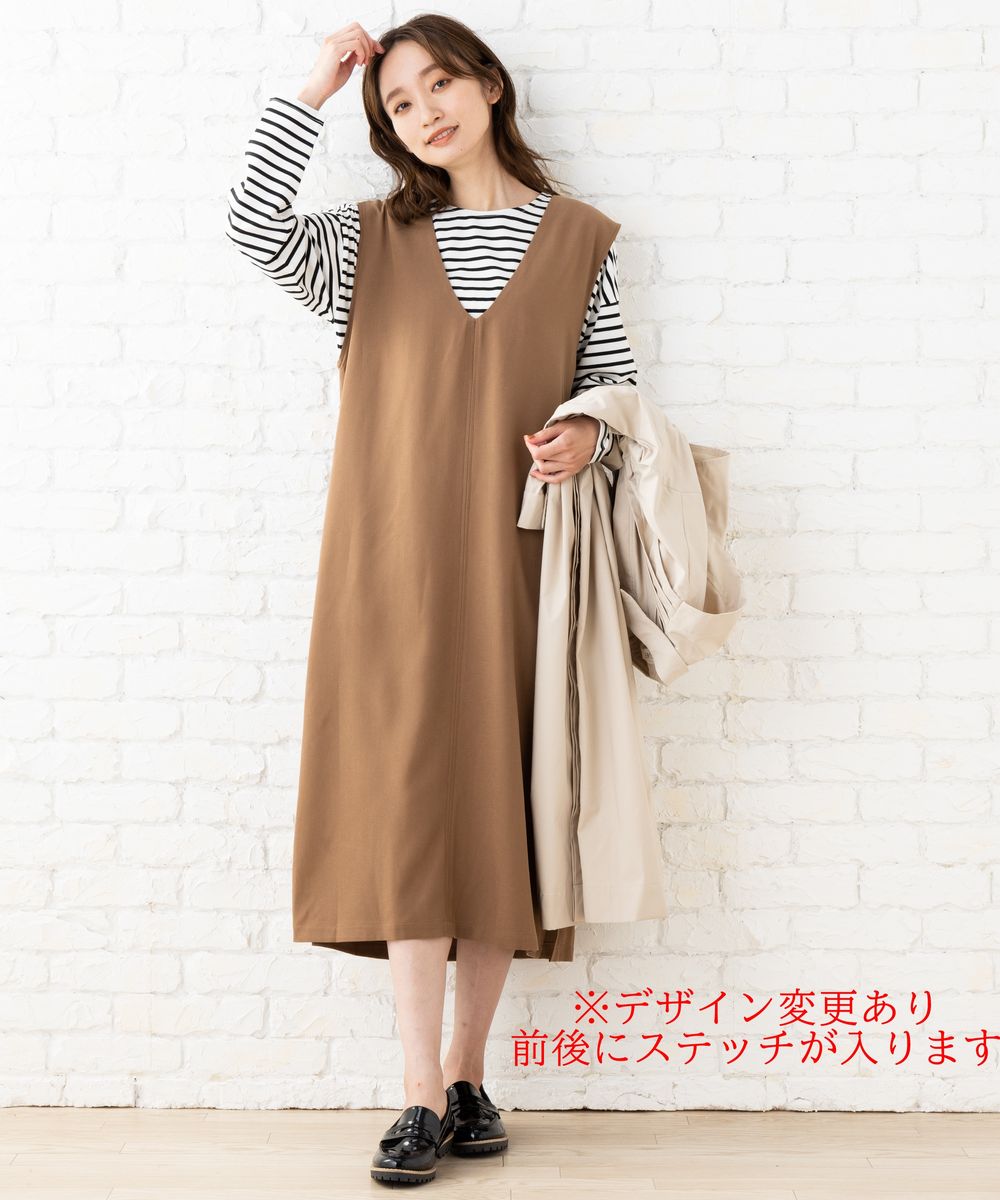 大きいサイズ】 21号(6L～) FONTLAB ジレ×ジャンパースカート | サブ