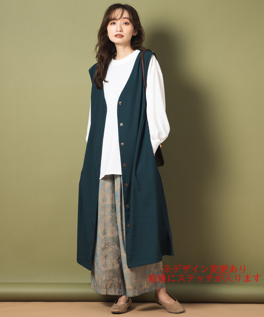 大きいサイズ】 21号(6L～) FONTLAB ジレ×ジャンパースカート | サブ