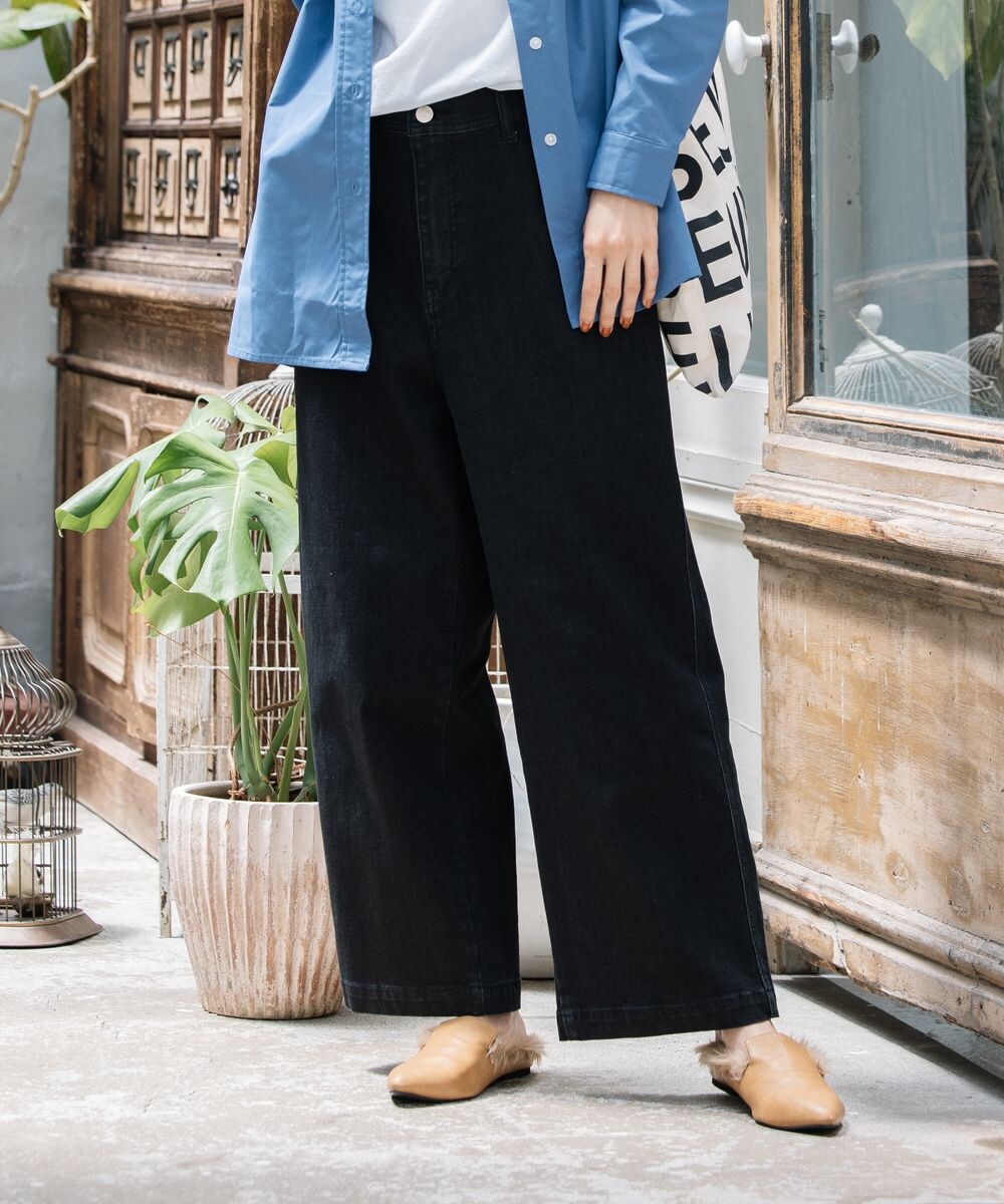 大きいサイズ】 21号(6L～) FONTLAB ワイドデニムパンツ | サブ