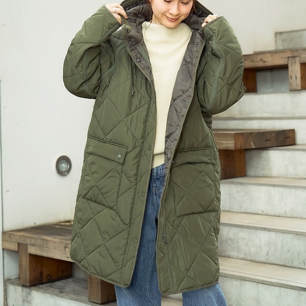 一部店舗限定】撥水キルティングフーデットコート | ルージュ・ヴィフ