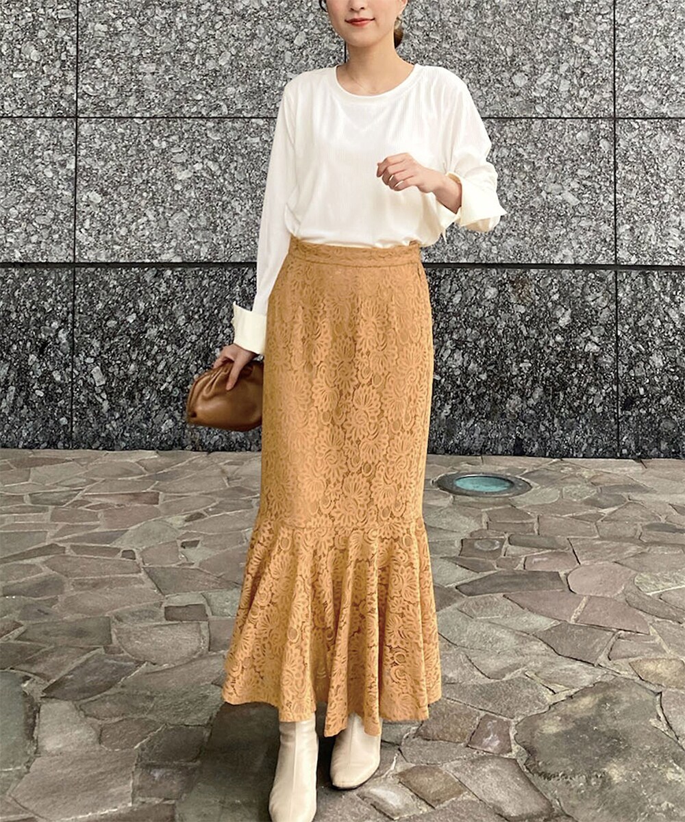 ラナン（Ranan）/起毛レースマーメイドスカート 起毛レースマーメイドスカート | ラナン(Ranan) | マルイウェブチャネル