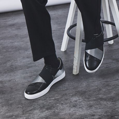 【ELASTIC TRAINER】ベルトライン切替 スリッポン/スニーカー | アルフレッド・バニスター(alfredoBANNISTER ...