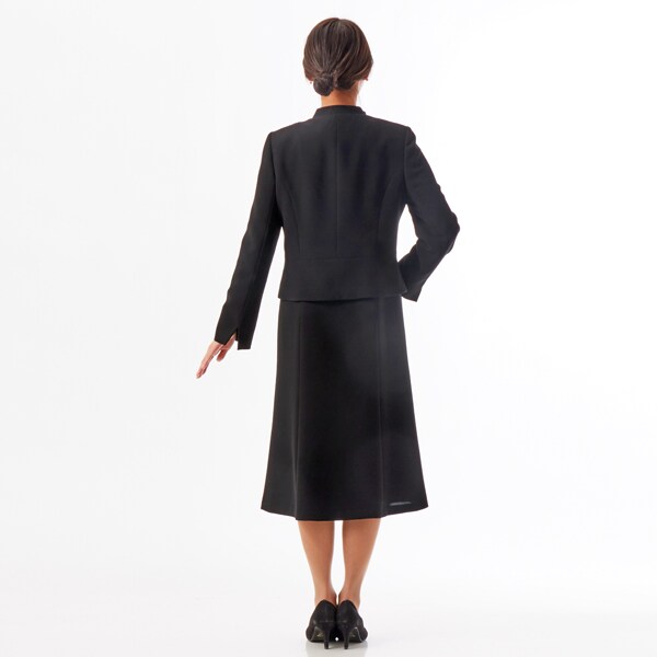 ブラックフォーマル 冠婚葬祭 セレモニー】フリル衿フラシワンピース