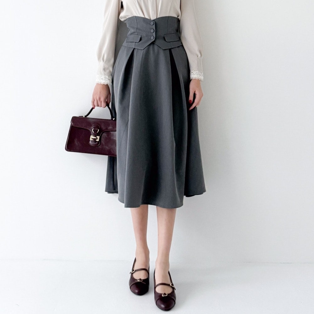 2way仕様】ジレコルセット2WAYフレアースカート | アンアナザー