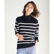 【洗える】MERINO CASHMERE オフタートル ボーダー ニット | Jプレス(J.PRESS) | マルイウェブチャネル