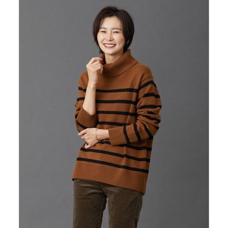 【洗える】MERINO CASHMERE オフタートル ボーダー ニット | Jプレス(J.PRESS) | マルイウェブチャネル