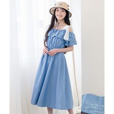 オフショルりぼんミディワンピ | アルジー(ALGY) | マルイウェブチャネル