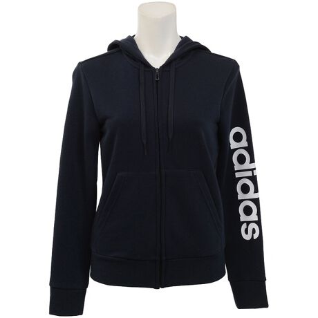 ﾚﾃﾞｨｰｽｱﾊﾟﾚﾙ W ESSENTIALS リニアロゴフルジップスウェットフーディ | アディダス(adidas) | マルイウェブチャネル