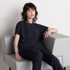 【大きいサイズ】KIRERII快適リラックスフレンチスリーブTブラウス《接触冷感/UVカット/吸汗速 | ラエフ(la.f ...