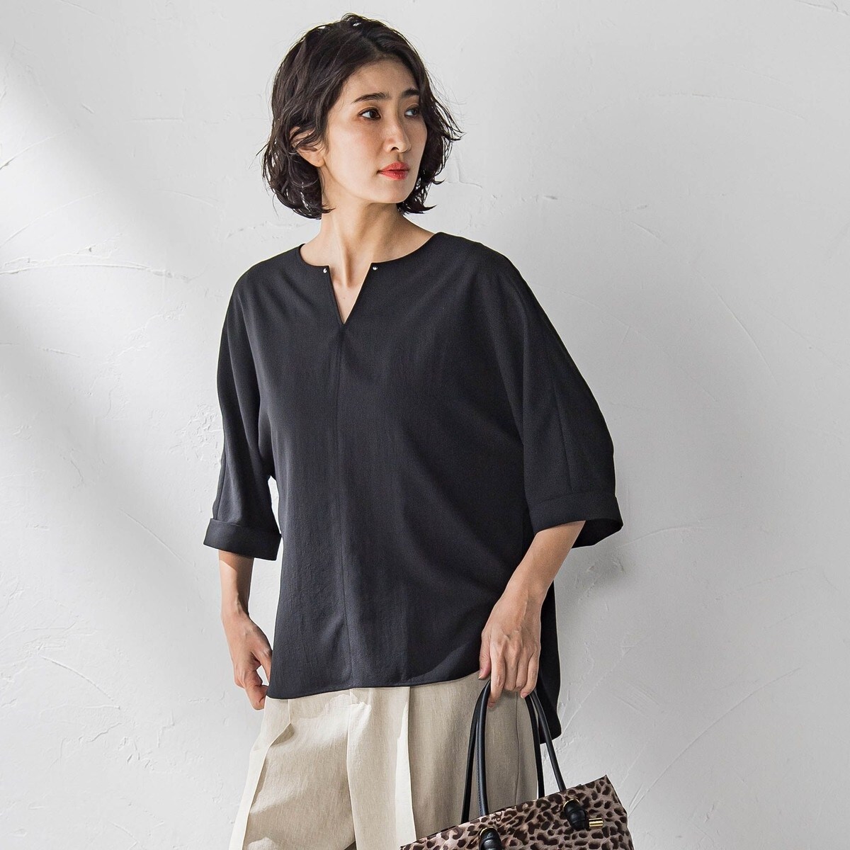 大きいサイズ】【biyori】ラミーブラウス≪洗濯機で洗える≫ | ラエフ