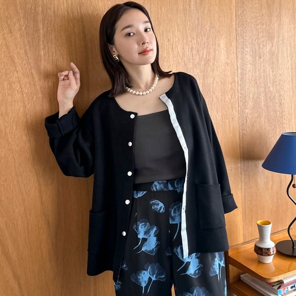 バイカラーループヤーンニットカーディガン | ドゥ アルシーヴ(Doux