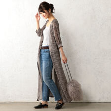 小紋柄ウエストマークカシュクールOP | チーク(Cheek) | 185522051003 | ファッション通販 マルイウェブチャネル