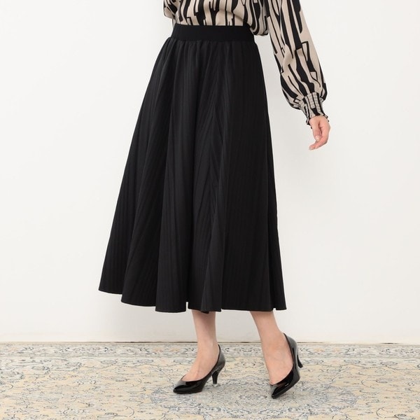 WALDO】ジャガード柄ウエストリブフレアスカート | ニコルホワイト