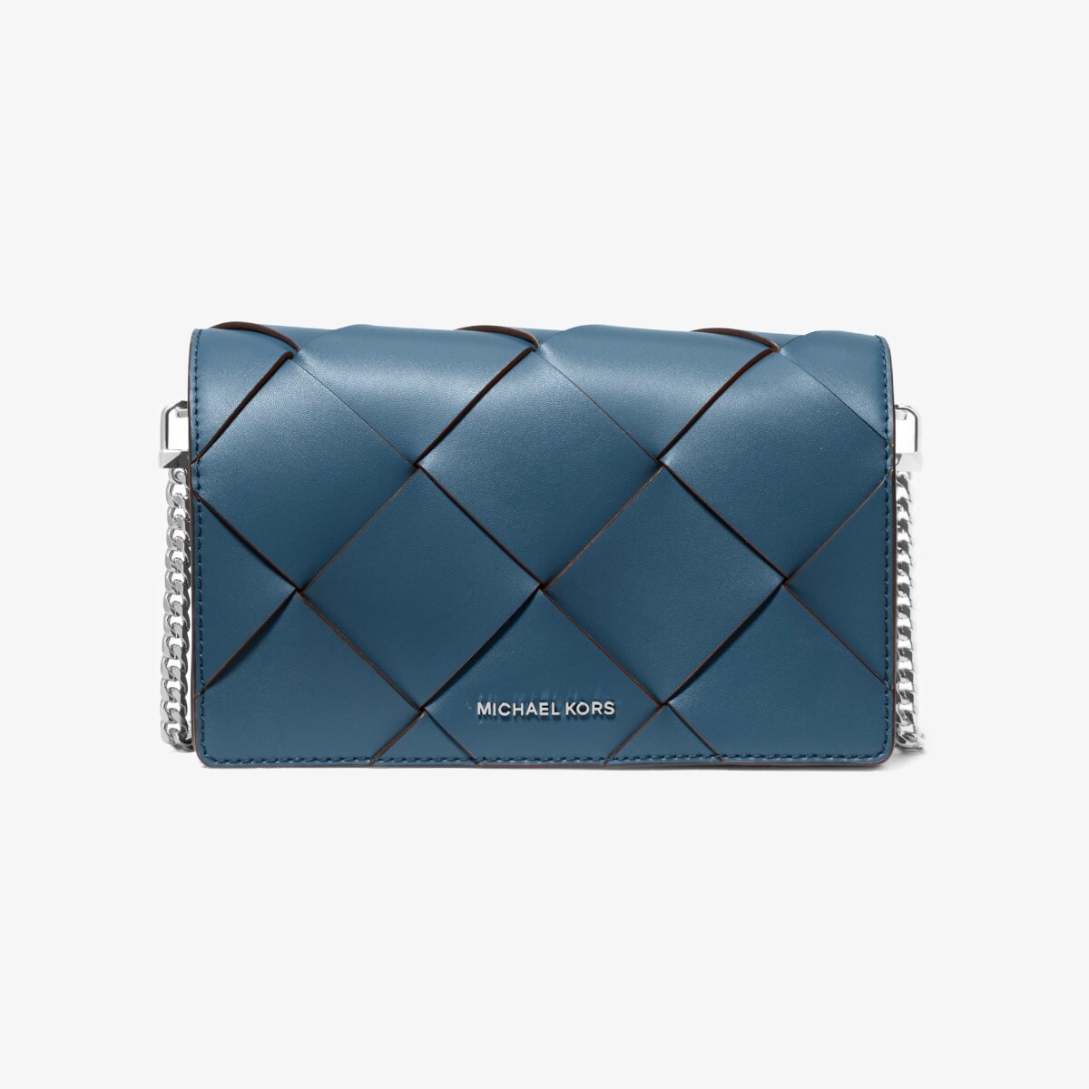 JET SET ウーヴン レザー フラップ チェーン クロスボディ ミディアム