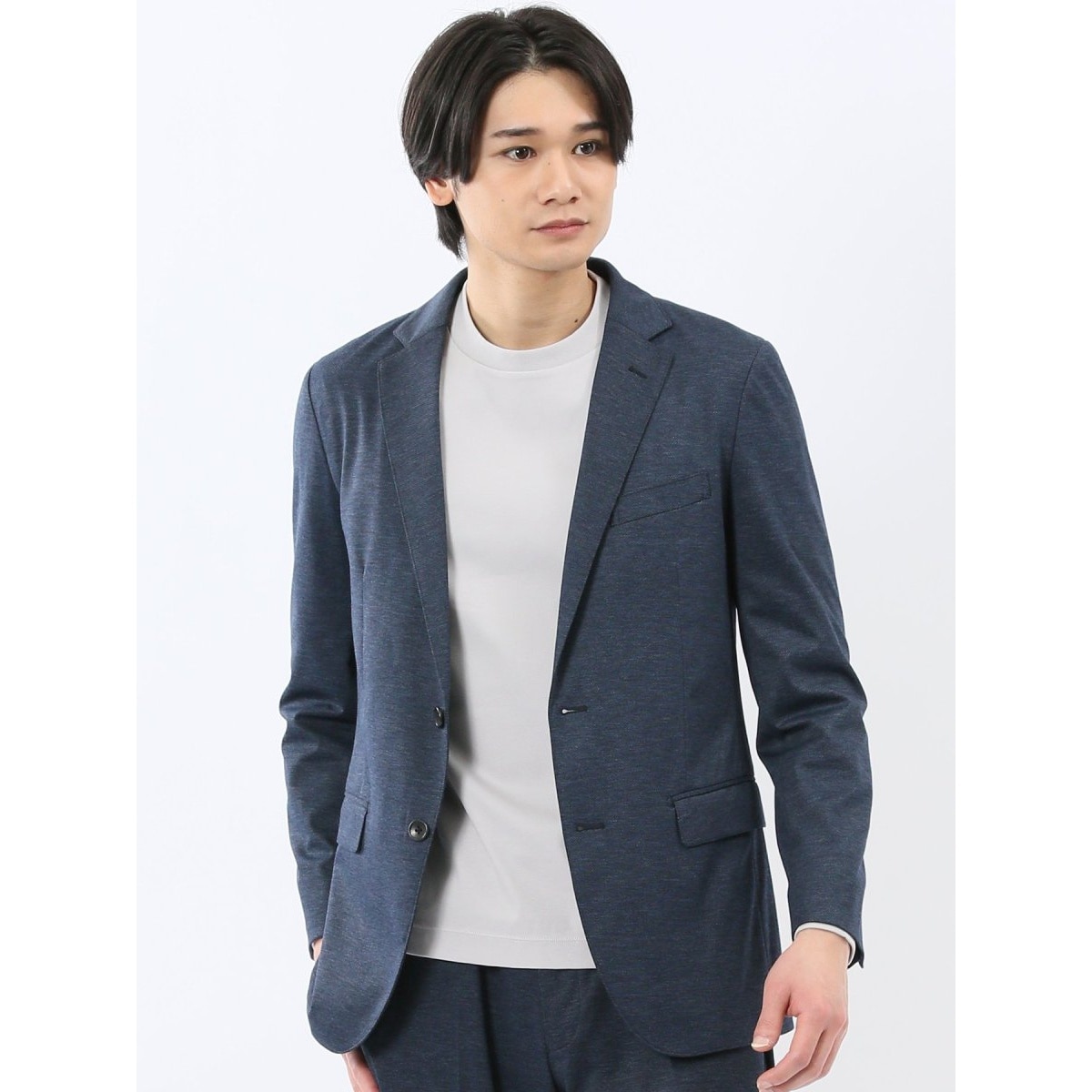 大きいサイズ】ジーステージ ストレッチコール 2ボタンジャケット
