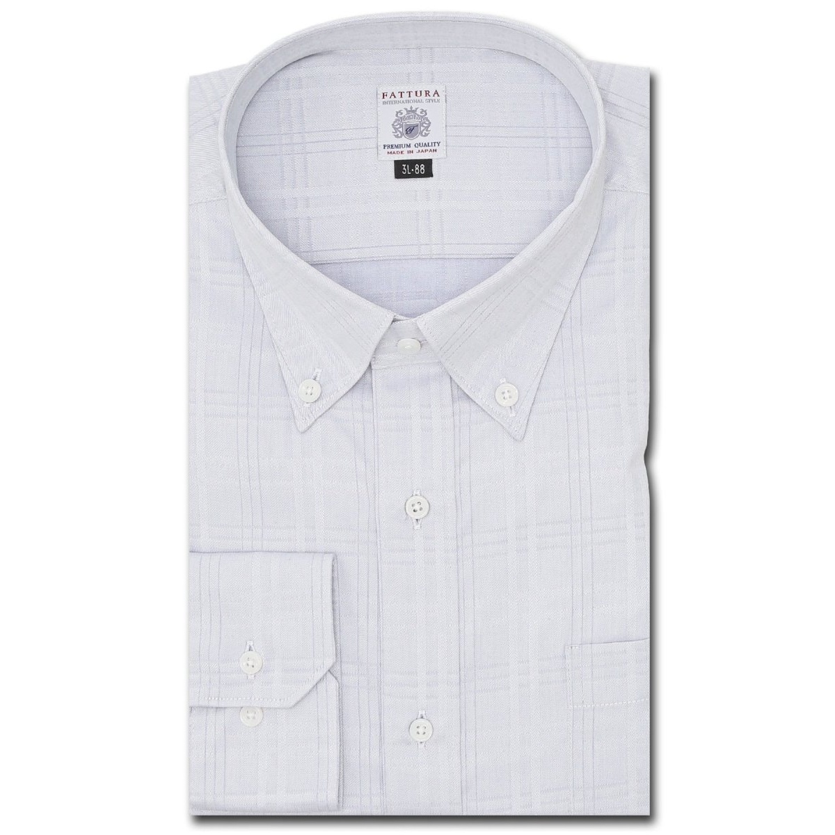 グランバック（GRAND−BACK）/【大きいサイズ】ファットゥーラ 日本製 綿100％ ボタンダウン ビジネスドレス長袖シャツ 大きいサイズ 綿100％ 日本製】ファットゥーラ ボタンダウン ビジネス