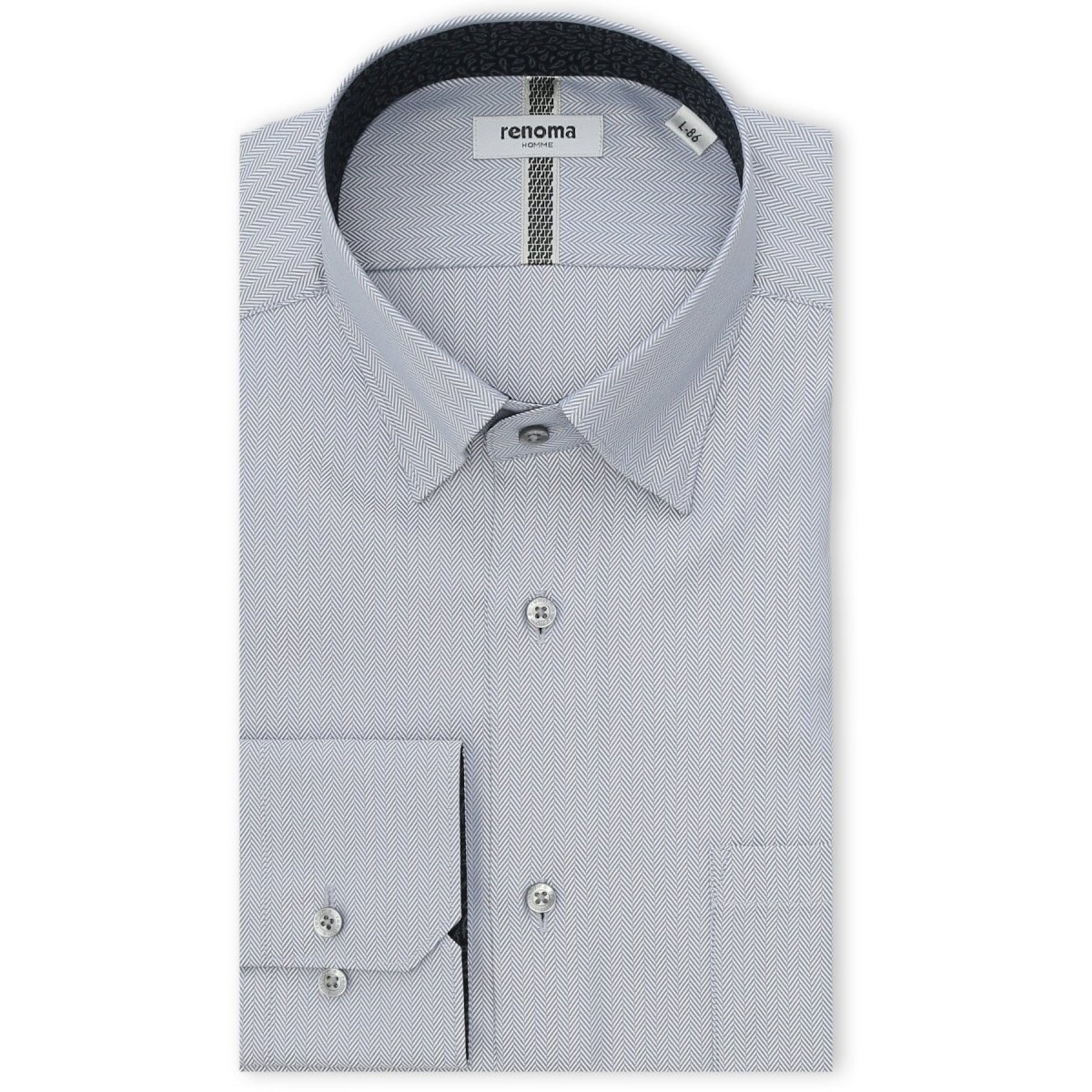 グランバック（GRAND−BACK）/【大きいサイズ】レノマオム 形態安定 スナップダウン ビジネスドレス長袖シャツ 大きいサイズ】レノマオム 形態安定 スナップダウン ビジネスドレス