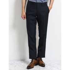 m.f.エディトリアル クールマックス ウール混 ノータックスラックス 青小紋 | m.f.エディトリアル(m.f.editorial ...