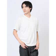 m.f.エディトリアル リンクスジャガード Vネック半袖Tシャツ | m.f.エディトリアル(m.f.editorial) | マルイウェブチャネル