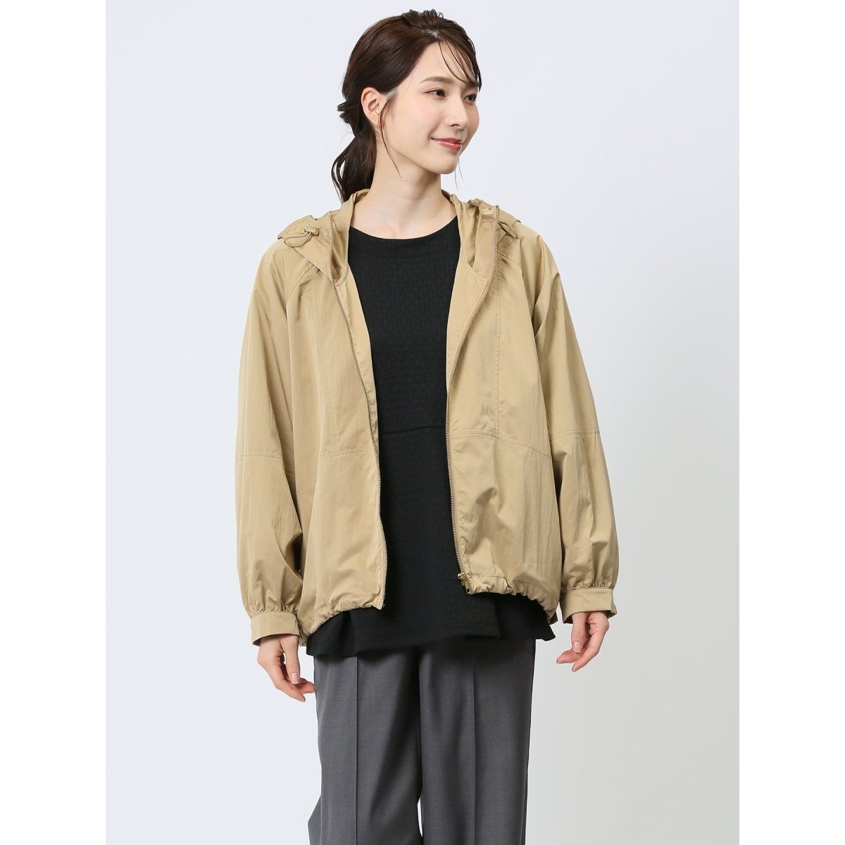 m．f．エディトリアル（m．f．editorial）/【リラックス ややゆったり】m．f．エディトリアル ツイードボンディング フーデッドブルゾン リラックス ややゆったり】m.f.エディトリアル ツイード調ボンディング