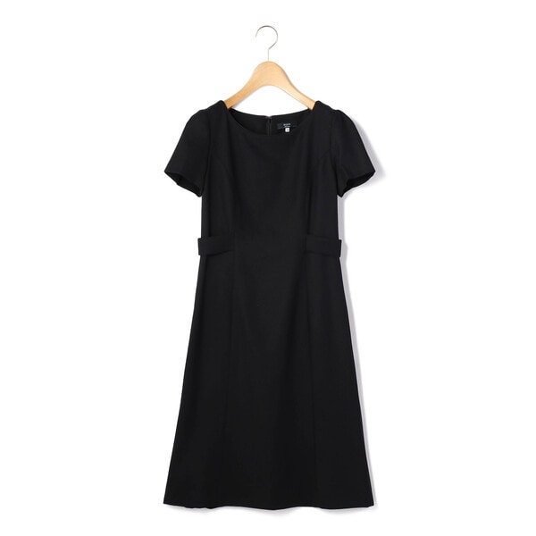 5分袖フィット＆フレアーワンピース≪洗濯機で洗える≫ | ロート