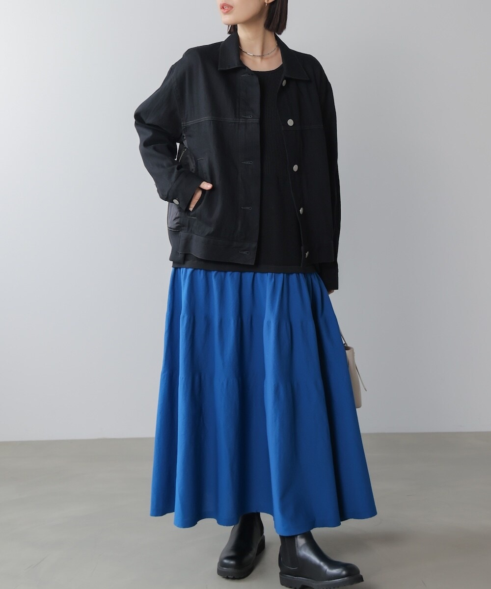 エアリーバイカラーニットワンピース | ブージュルード(Bou Jeloud