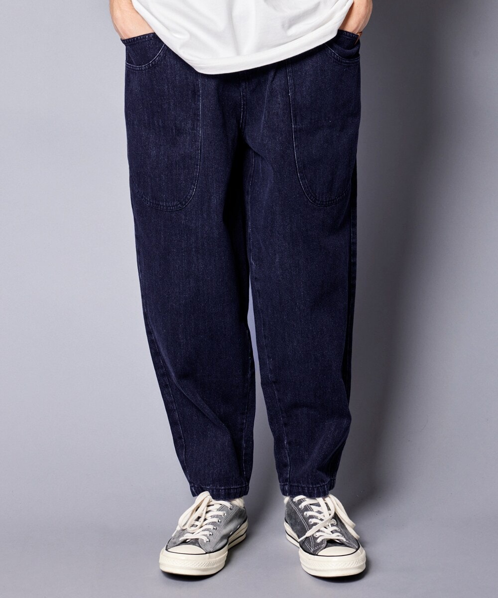 MSG＞12ozオーバーサイズワイドストレート2wayZIPカーゴデニムパンツ