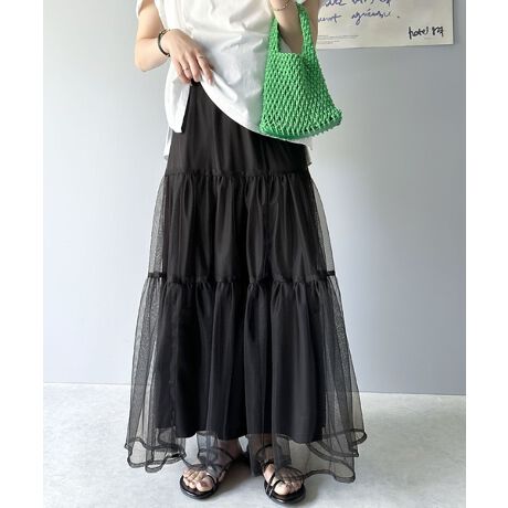 ふわっと愛らしく。チュールティアードロングスカート | クラシカルエルフ(Classical Elf) | CE1260046 | ファッション通販 マルイウェブチャネル