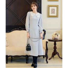 エンブロイダリーレースカラーエレガントワンピース | スウィングル(Swingle) | マルイウェブチャネル