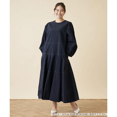 ティアードワンピース【NEMIKA】 | レリアン プラスハウス(Leilian PLUS HOUSE) | 1301637 | ファッション ...