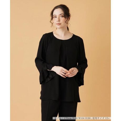 【チュニック】フレアスリーブブラウス | レリアン プラスハウス(Leilian PLUS HOUSE) | 1304236 | ファッション ...