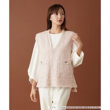 ツイードVネックベスト【NEMIKA】 | レリアン プラスハウス(Leilian PLUS HOUSE) | 1305793 ...