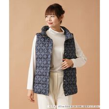 プリントダウンベスト【ROCHAS Premiere】 | レリアン プラスハウス(Leilian PLUS HOUSE) | 1304807 ...
