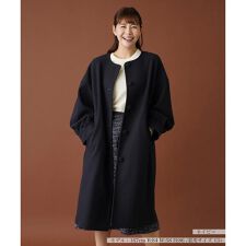 ノーカラーロングコート | レリアン プラスハウス(Leilian PLUS HOUSE) | 1305202 | マルイウェブチャネル