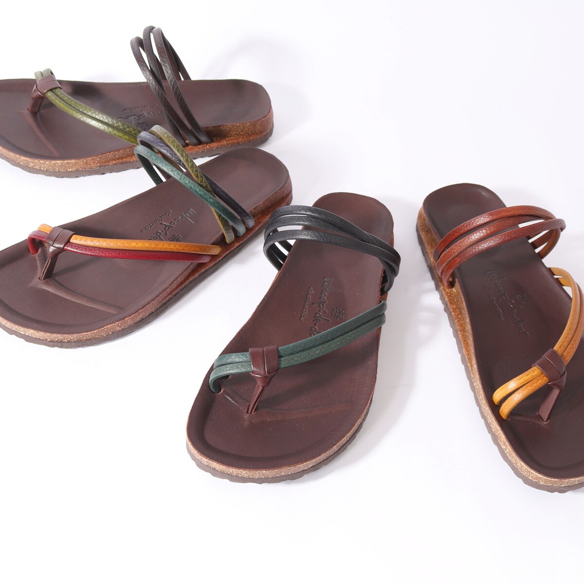 フットベッド レザーストラップ トング サンダル | フープ ディ ドゥ