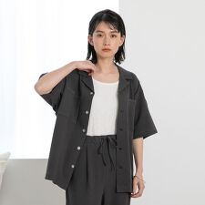 FEELING MADE ストレッチ シアサッカーオープンカラーシャツ | フィーリングメイド(FEELING MADE) | マルイウェブチャネル