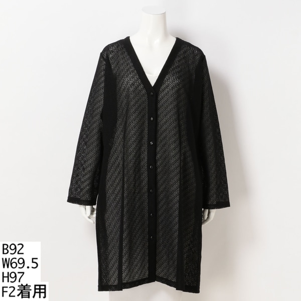 大きいサイズ】 21号(6L～) FONTLAB マルチボタンゆるカーディガン